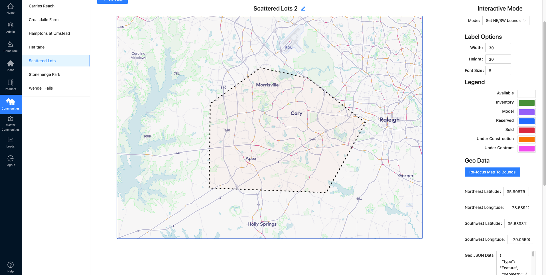 Infill Siteplan – Edit Map View – AnewgoLearn Dashboard